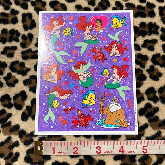 Disney | Other | Disney The Little Mermaid Sticker Sheet 9s Hallmark ...